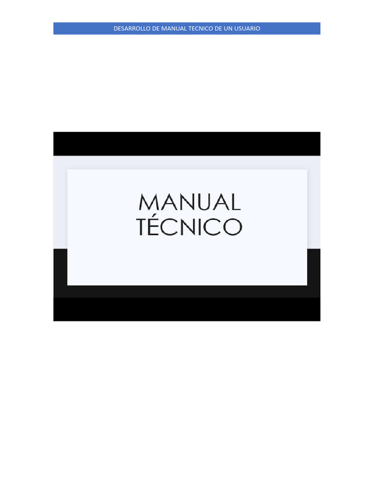 DESARROLLO DE MANUAL TECNICO DE UN SISTEMA Programacion | PDF ...