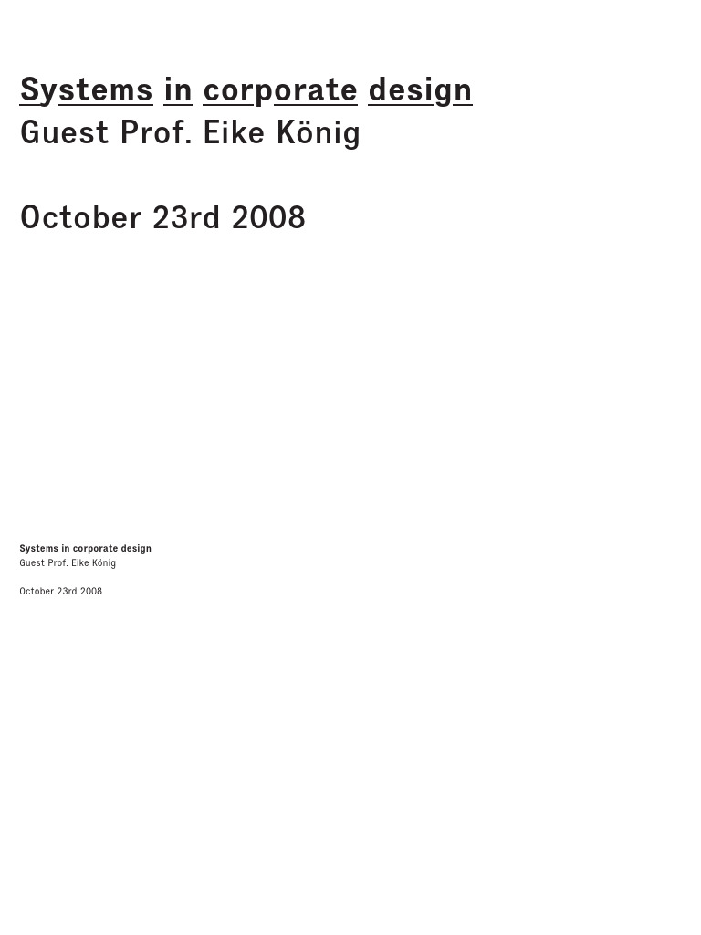Systems in Corporate Design | PDF | Brand | Logos