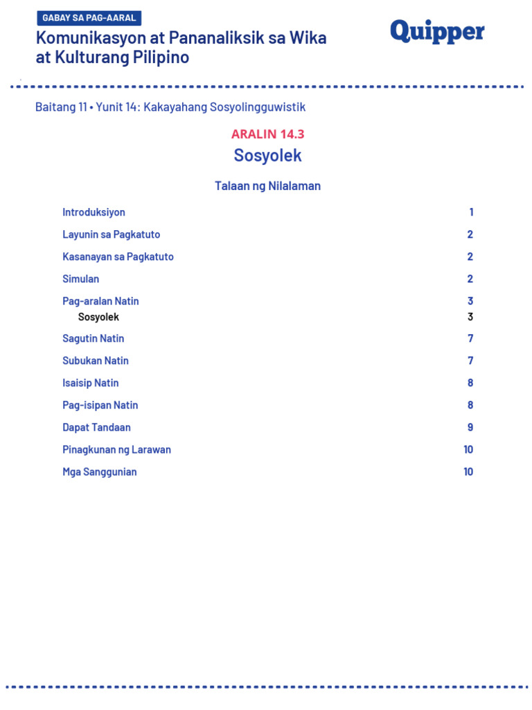 ME KP 11 Q2 1403 - SG Komunikasyon at Pananaliksik | PDF