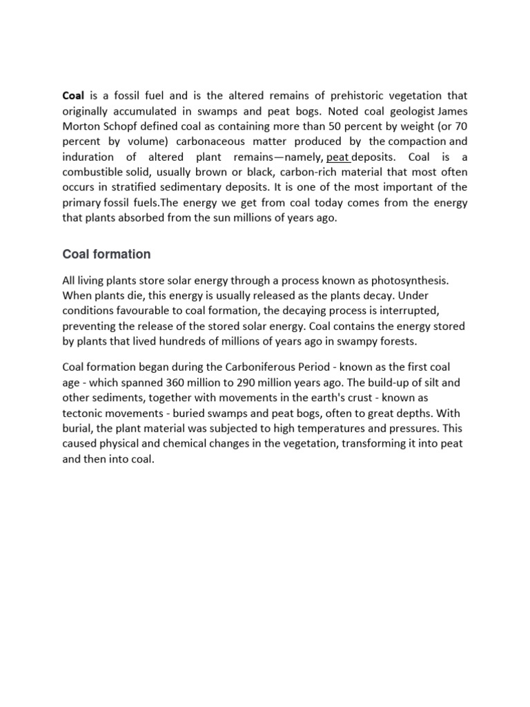 GS-502 Lec-12 Coal | PDF | Coal | Coke (Fuel)