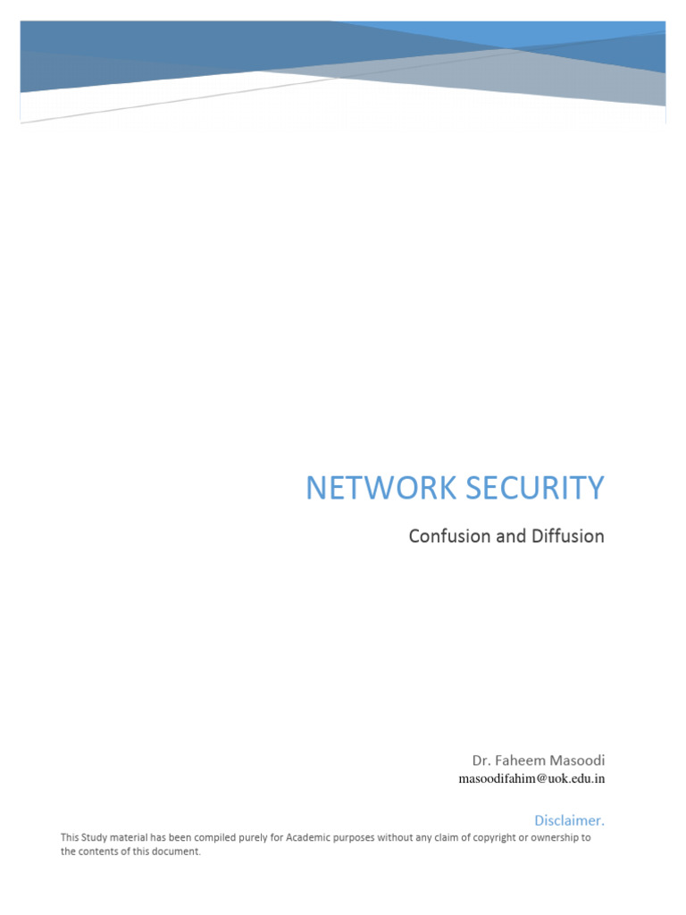COnfusion and Diffusion | PDF | Cipher | Cryptography COnfusion and Diffusion | PDF | Cipher | Cryptography