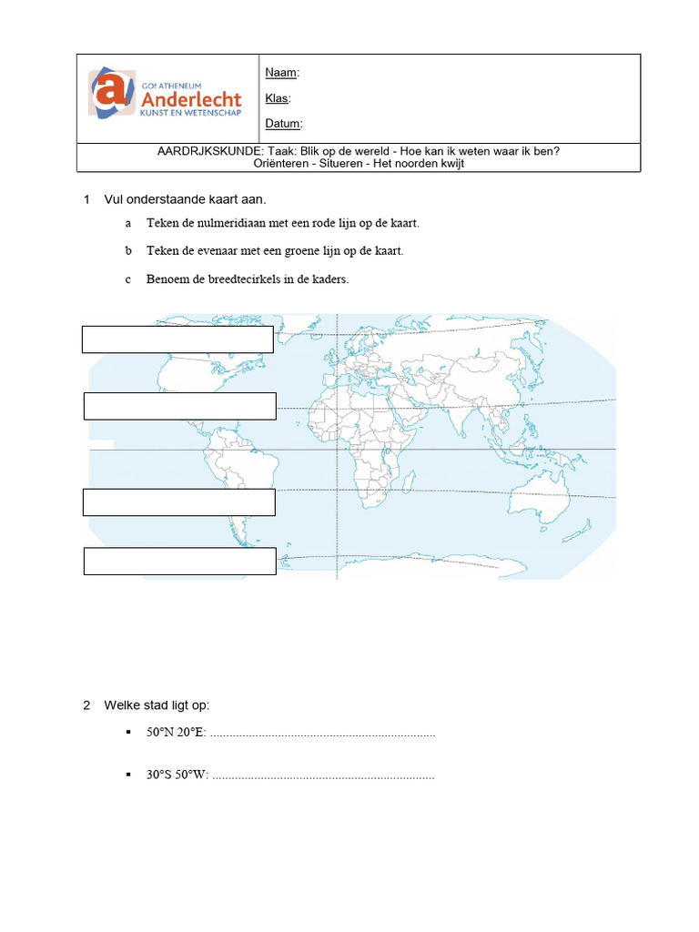 AARD Taak Blik op de wereld | PDF
