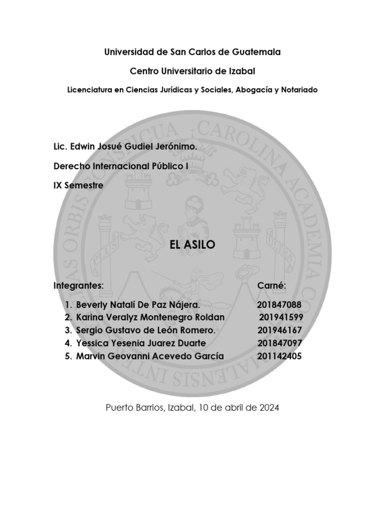 El Asilo | PDF | Solicitante de asilo | Refugiado