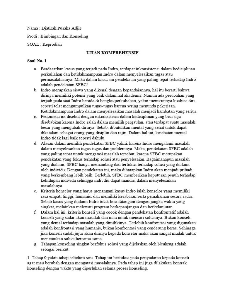 Keprodian Uji Kompre | PDF