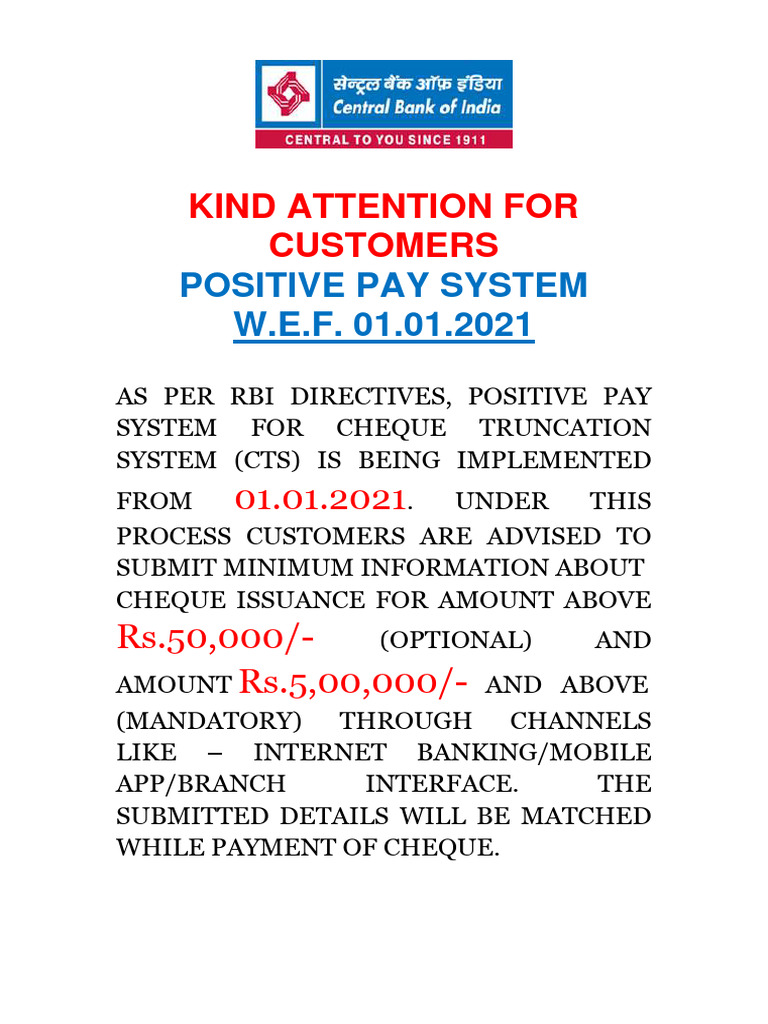Positive Pay System Submission Form | PDF | Business