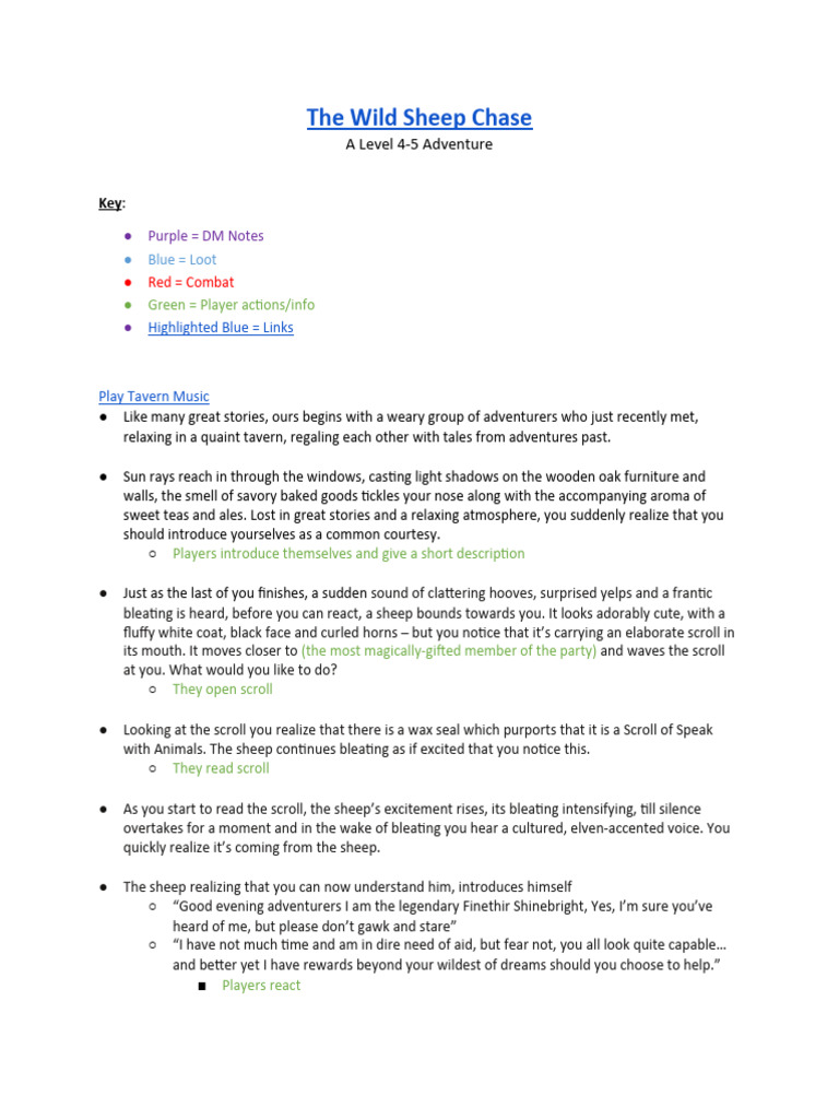 The Wild Sheep Chase DM Notes Updated | PDF