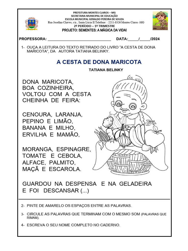 10.1 - A Cesta de Dona Maricota 29-04 A 03-05 (2) e Outros | PDF | Legumes