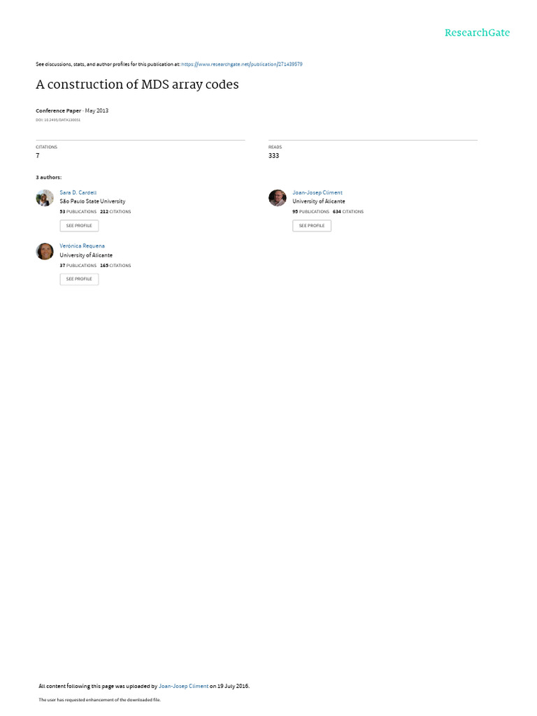 A_construction_of_MDS_array_codes | PDF | Matrix (Mathematics) | Encodings