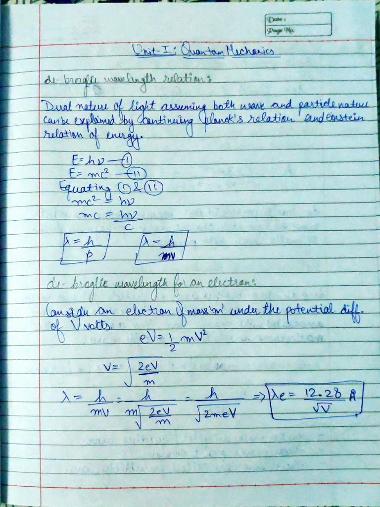 Physics Notes Unit 1 | PDF