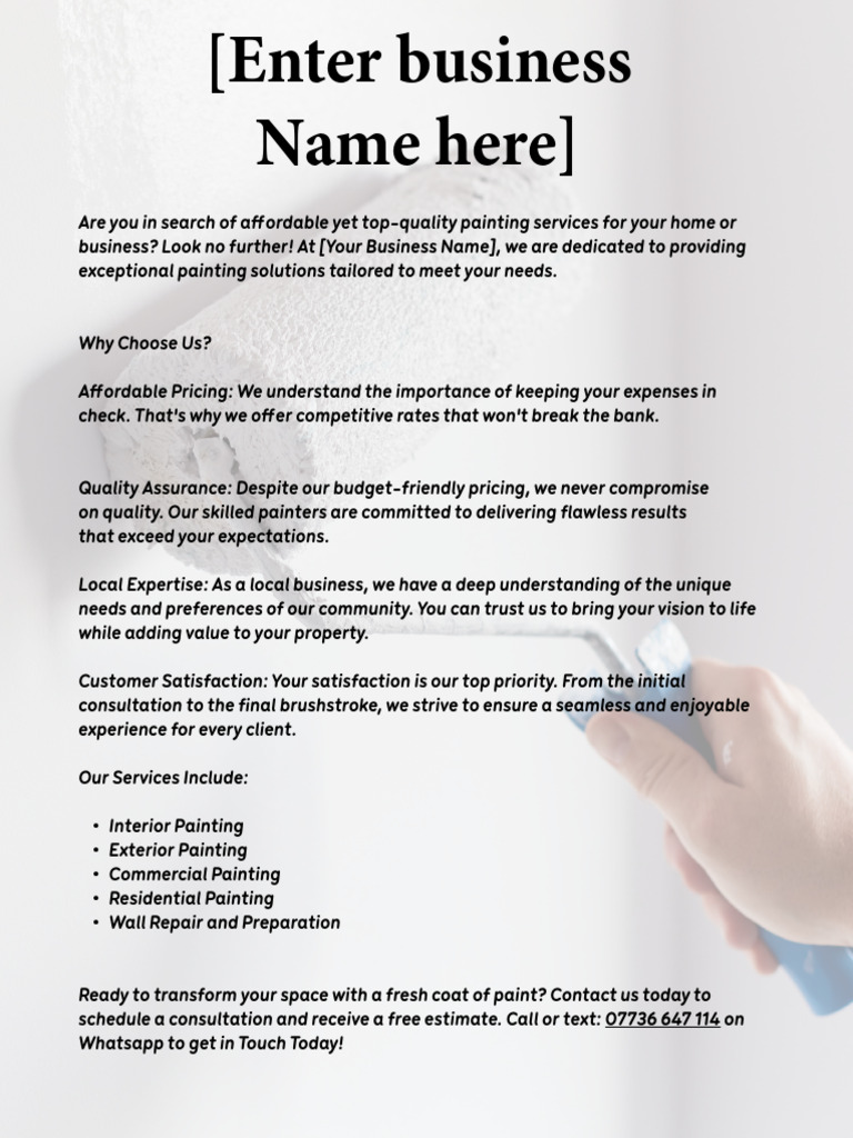 Painting Pamphlet | PDF