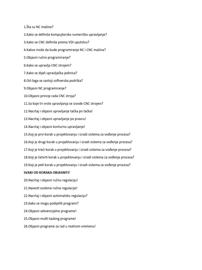 Pitanja Za Test | PDF