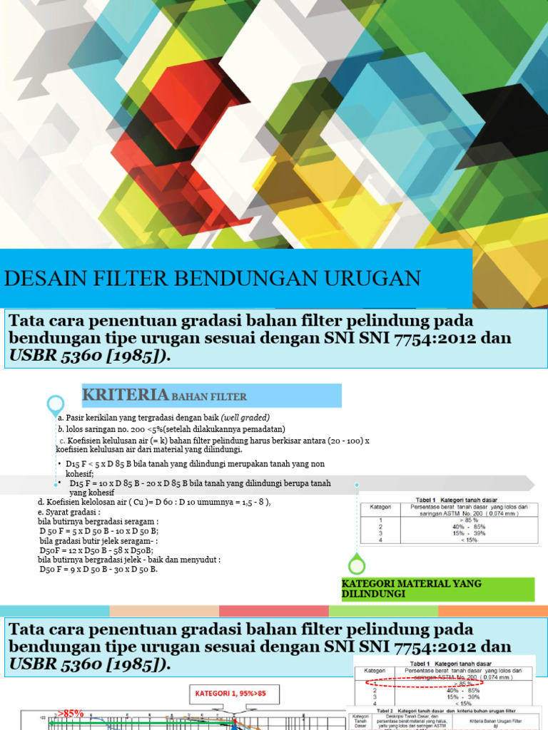 Tata Cara Penentuan Gradasi Bahan Filter | PDF