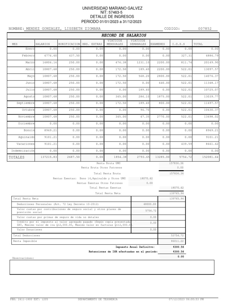 ISR 2023 | PDF | Impuesto sobre la renta | Finanzas personales
