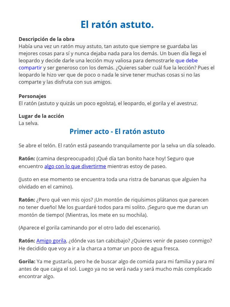 El Ratón Astuto | PDF