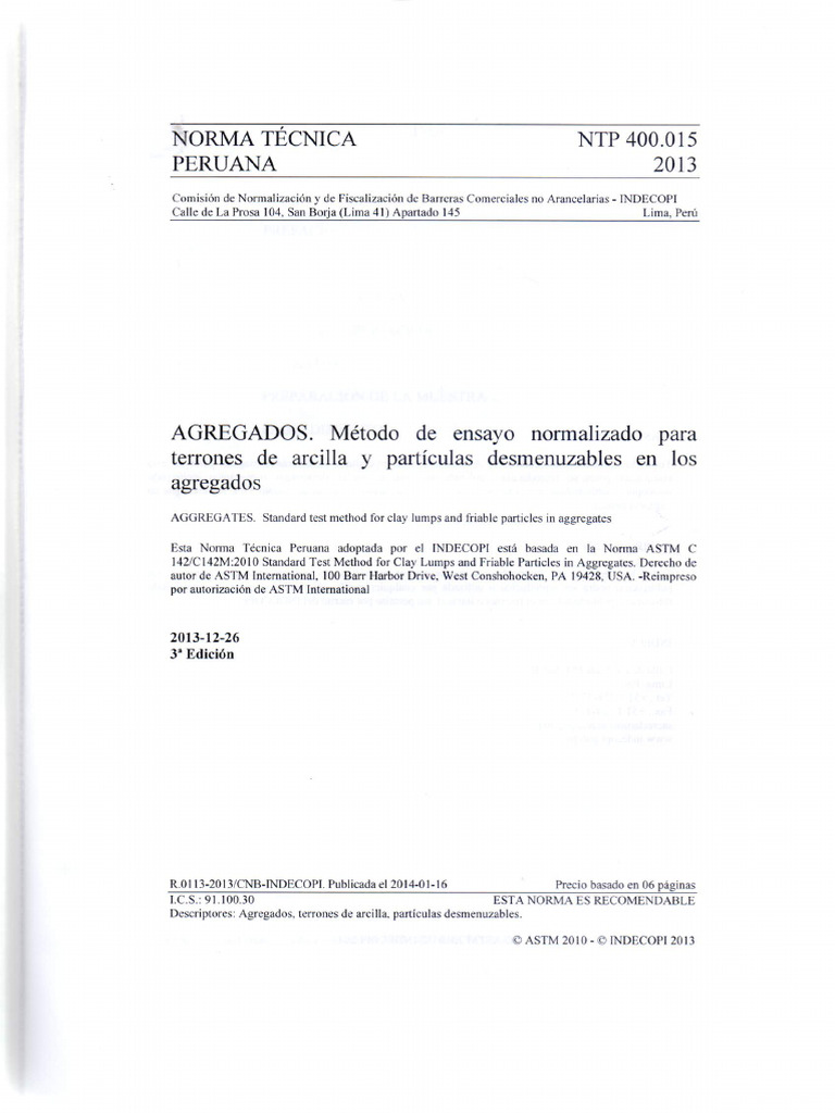 NTP 400.015 | PDF