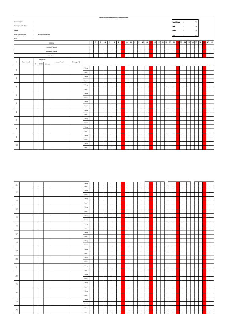 Logbook Kosong | PDF