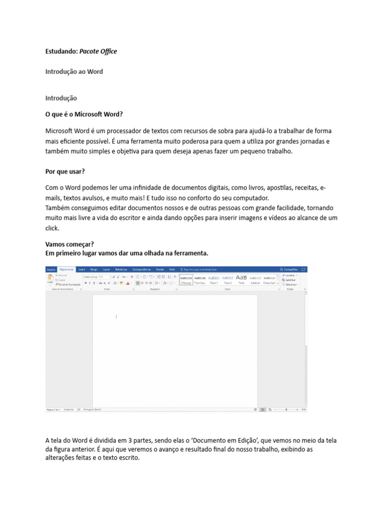 Guia Básico do Microsoft Word | PDF | Impressão | Informática