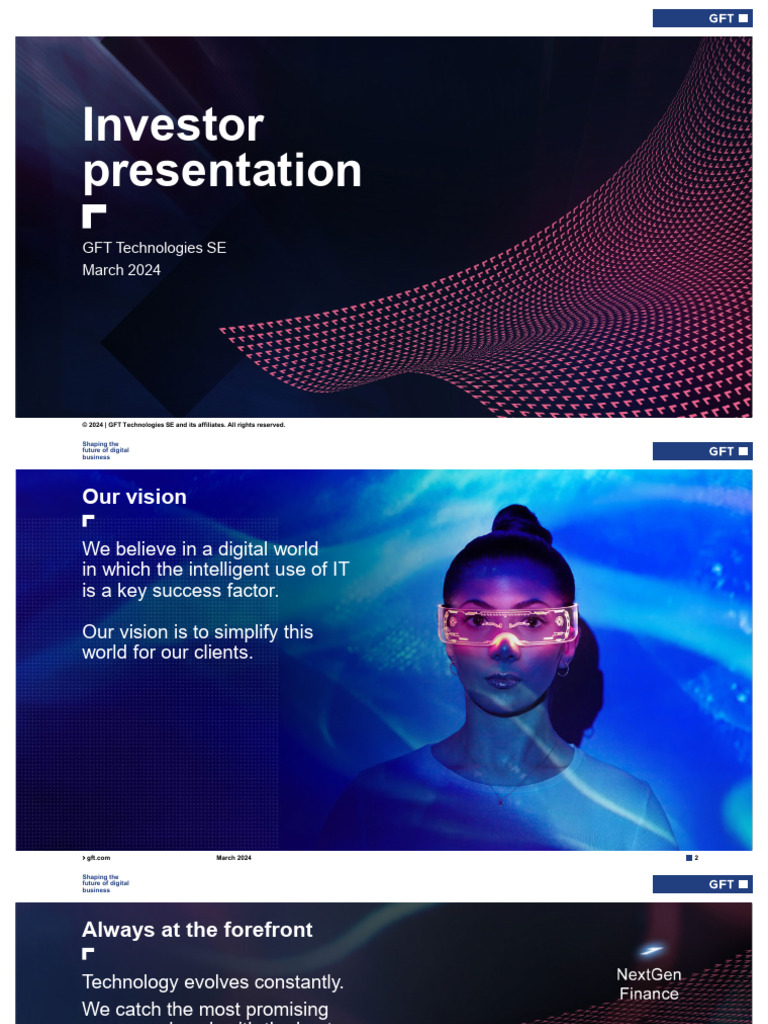 GFT Investor Presentation March 2024 | PDF | Mergers And Acquisitions | Artificial Intelligence