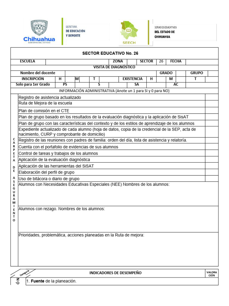 Formato de Visita a Docentes | PDF | Evaluación | Salón de clases