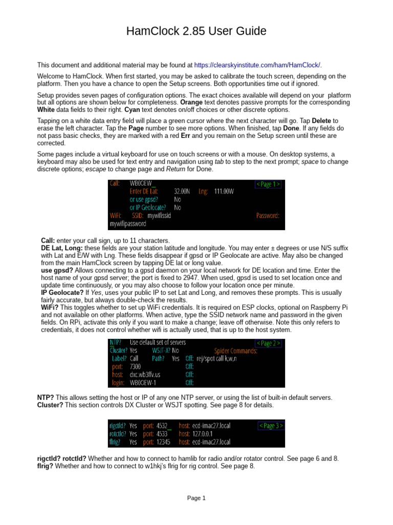 HamClock v2.85 User Manual | PDF | Ionosphere
