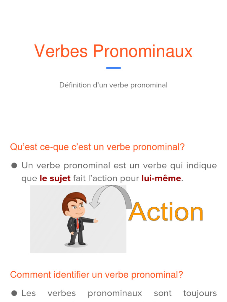 Verbes Pronominaux A1-2 | PDF | Typologie linguistique | Sémantique