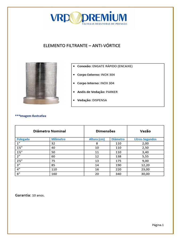 4.Ficha-Tecnica-_-Elemento-Filtrante-2019 | PDF | Setor secundário da ...