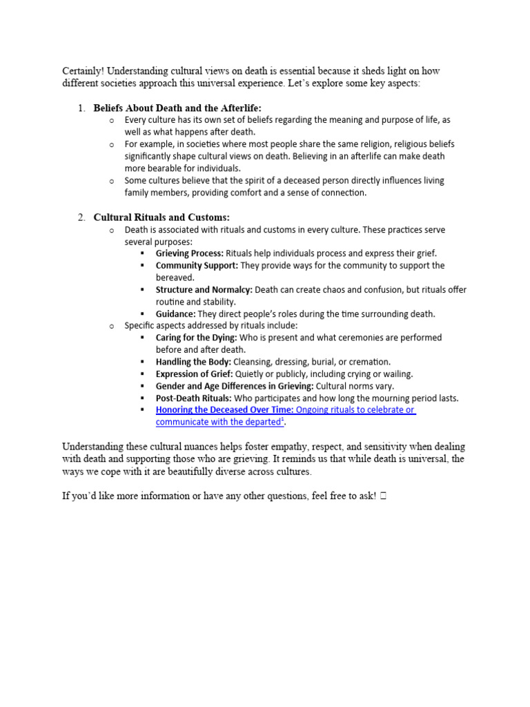 Death | PDF | Funeral | Veneration Of The Dead