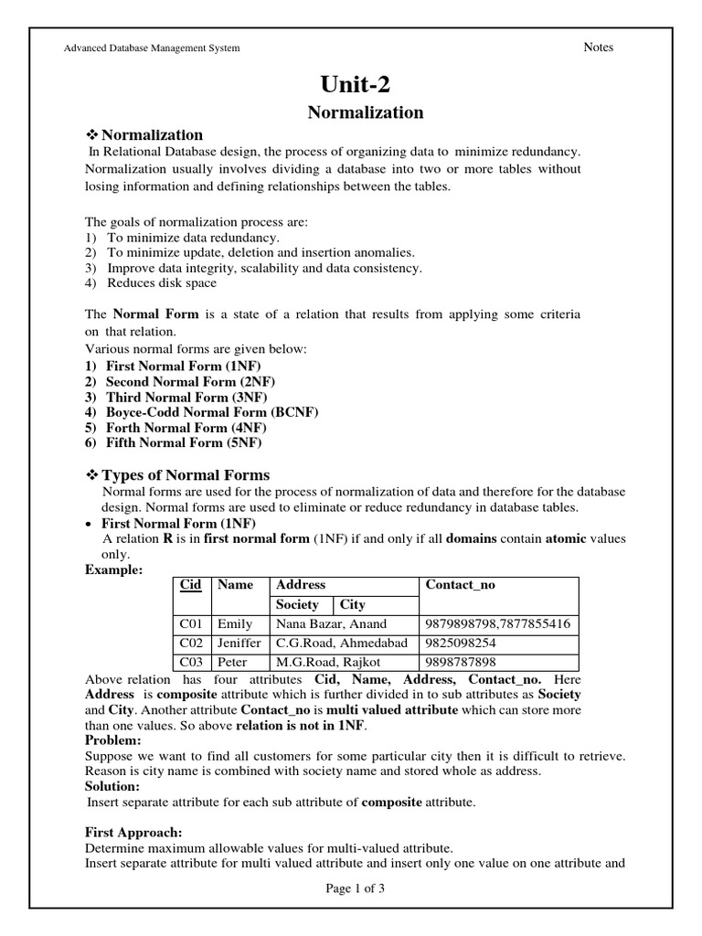 Unit-2 | PDF | Databases | Data Management Software