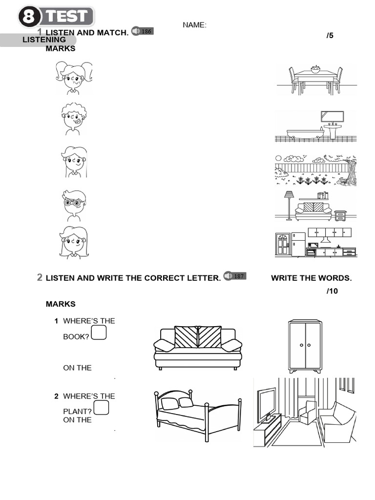 Bright Ideas 1 Unit 8 Test Caps | PDF