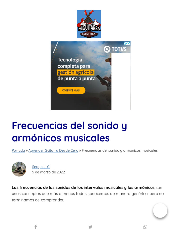 Frecuencias y Armónicos Musicales | PDF | Armónico | Sonido