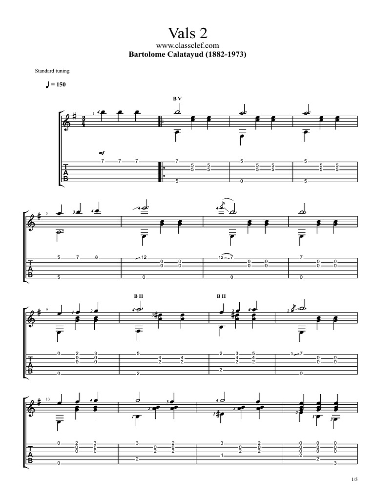 Vals 2 by Batolome Calatayud | PDF