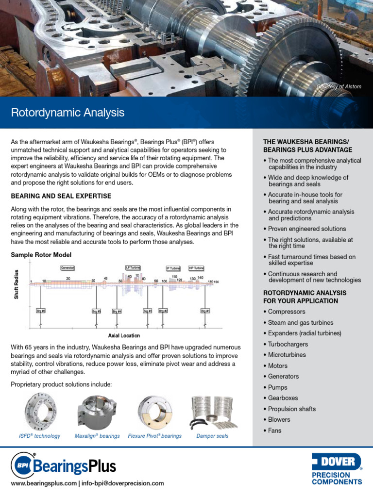 BPI 232S05 ENUS MY19 Rotordynamic Analysis | PDF | Bearing (Mechanical) | Gas Turbine