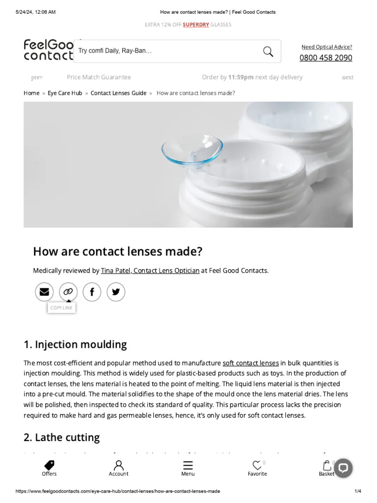 8 How Are Contact Lenses Made - Feel Good Contacts | PDF | Contact Lens ...