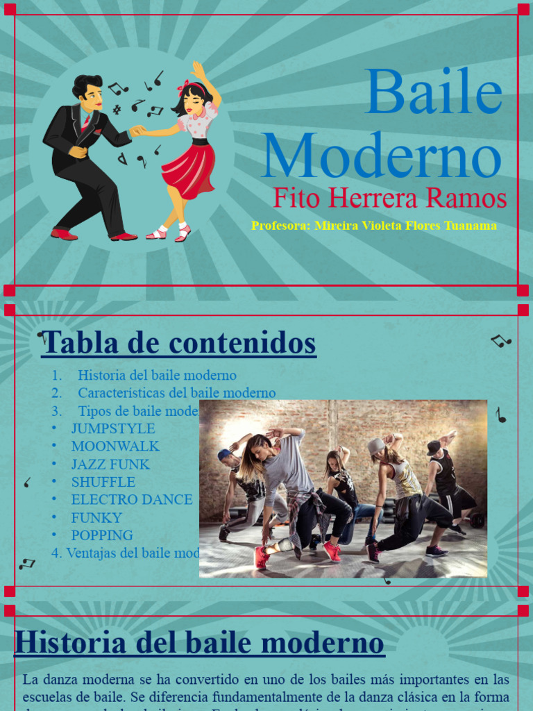 Tipos y características del baile moderno | PDF | Bailes | Ballet