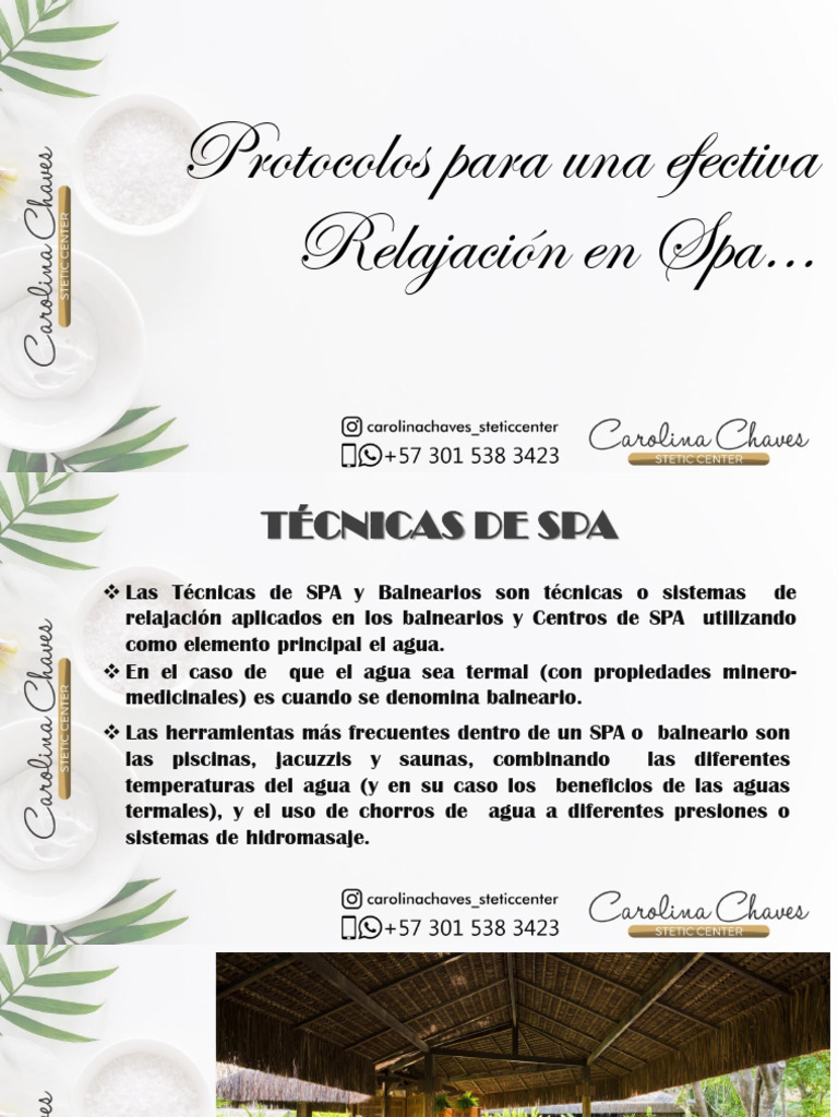 Protocolos para una efectiva Relajación en Spa - Carolina Chaves | PDF | Masaje | Placer