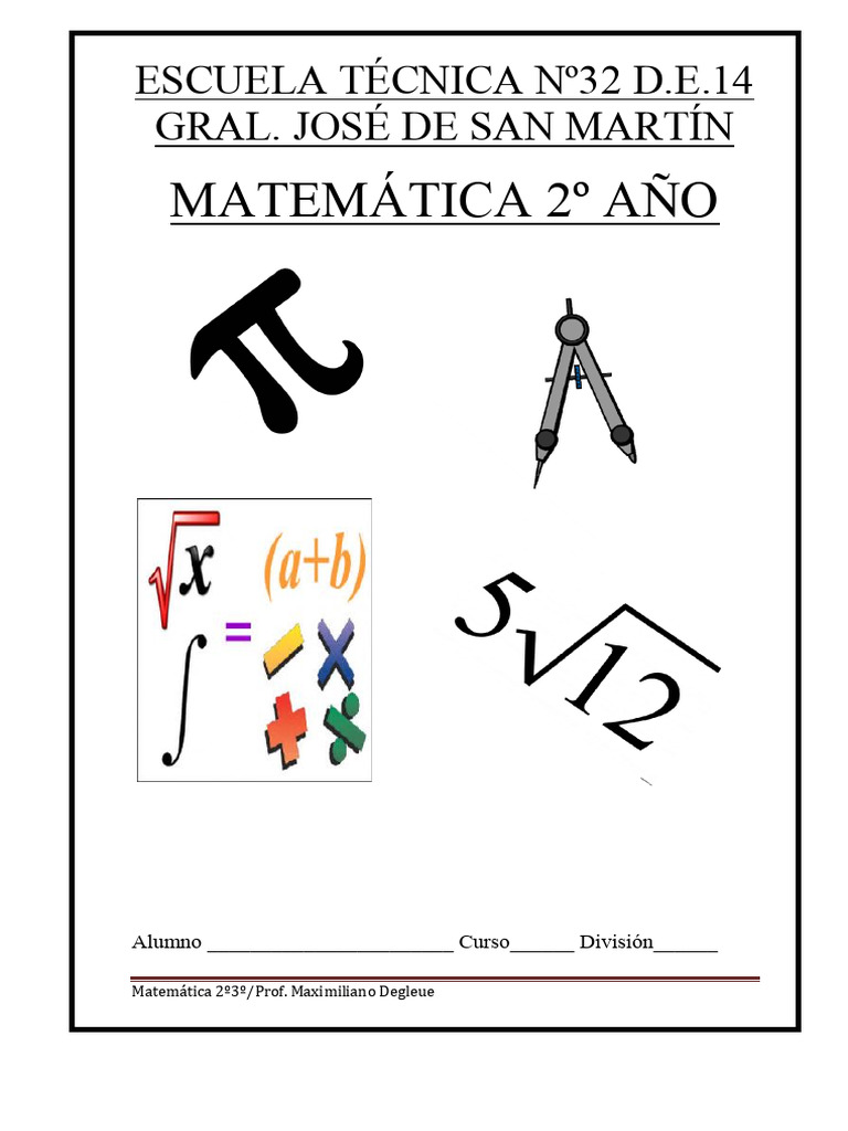 Cuadernillo Matematica Pdf Exponenciación Matemáticas