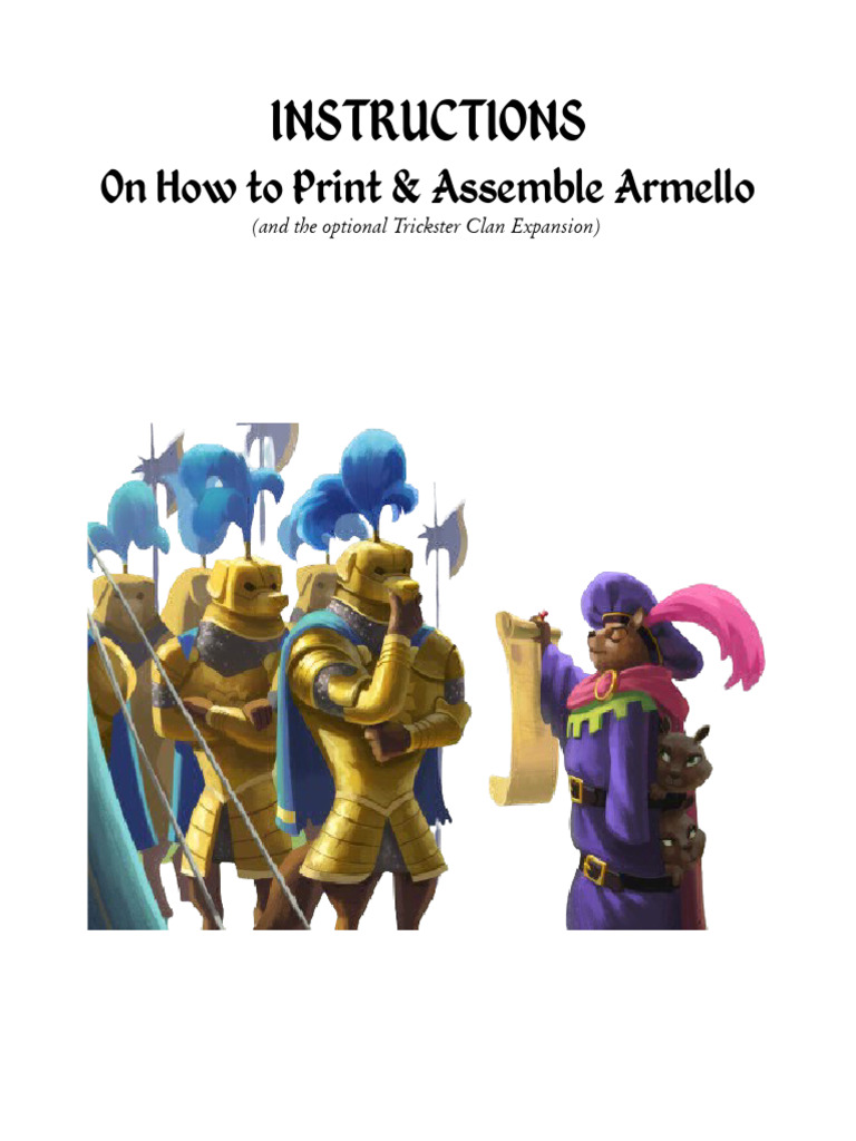 Armello DIY Guide for Board Gamers | PDF | Printer (Computing) | Adhesive