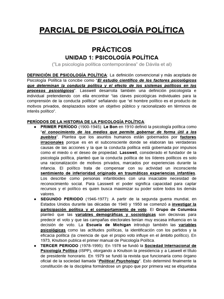Introducción a la Psicología Política | PDF | Socialización | Democracia
