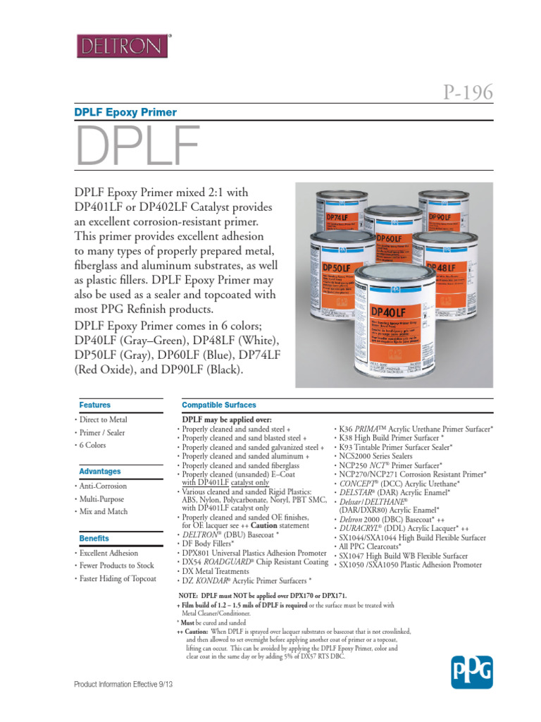 p-196 DPLF Epoxy Primer-9-13 | PDF | Materials | Industrial Processes