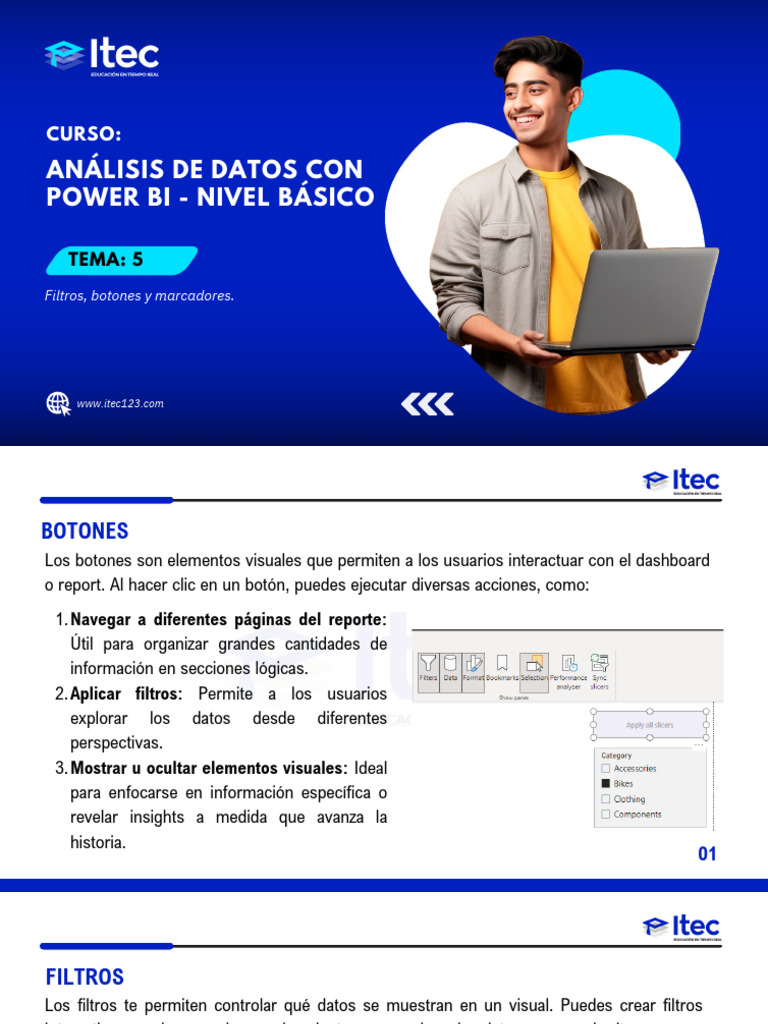 TEMA 5 - Filtros, Botones y Marcadores. | PDF | Software | Tecnologías de la información
