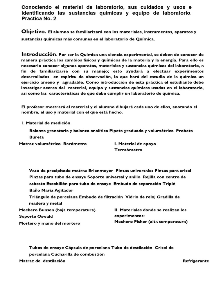 PARCTICA 2. Quimica IGE | PDF | Laboratorios | Química