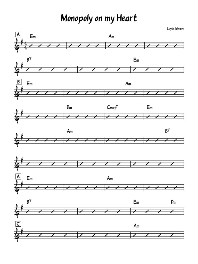 Monopoly On My Heart - Layla | PDF