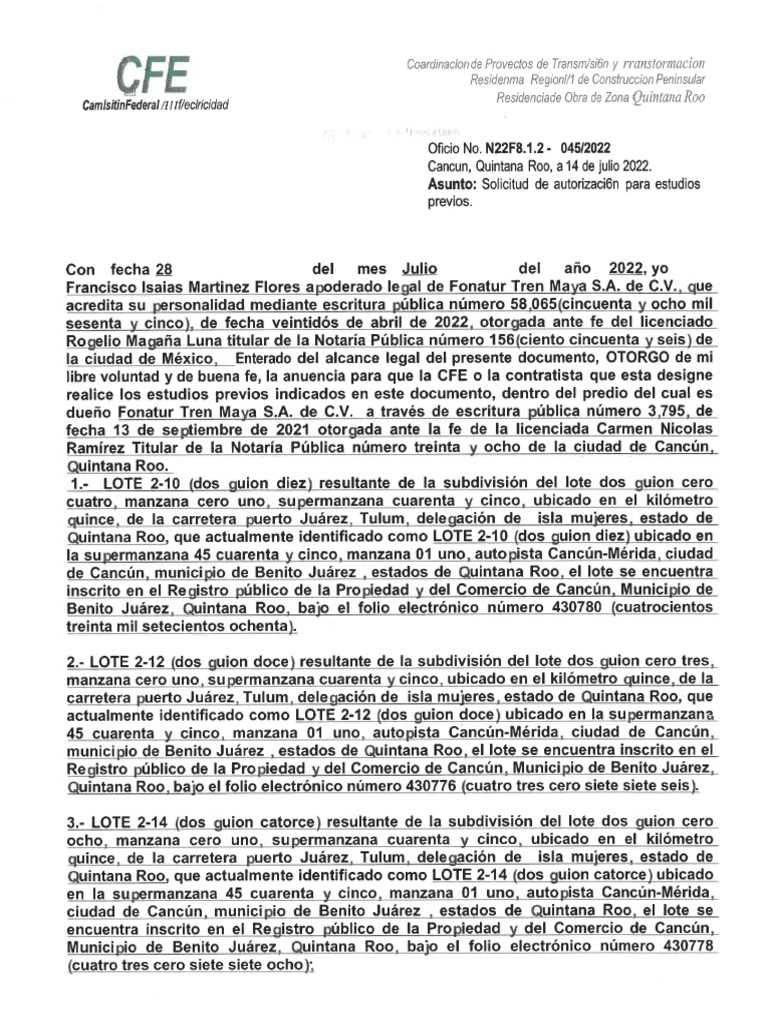 SKM - Oficio A Cfe 28-07 - 2022 | PDF