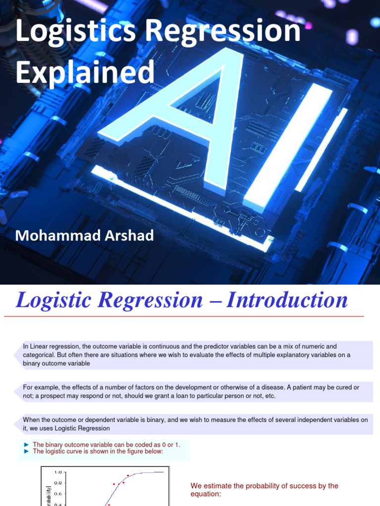 Logistic Regression Explained | PDF | Logistic Regression | Dependent ... Logistic Regression Explained | PDF | Logistic Regression | Dependent ...