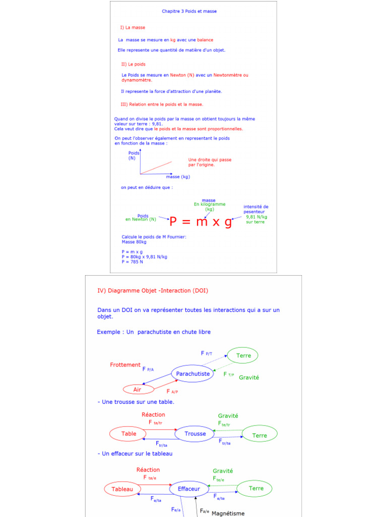 Chapitre 3 Le Poids | PDF