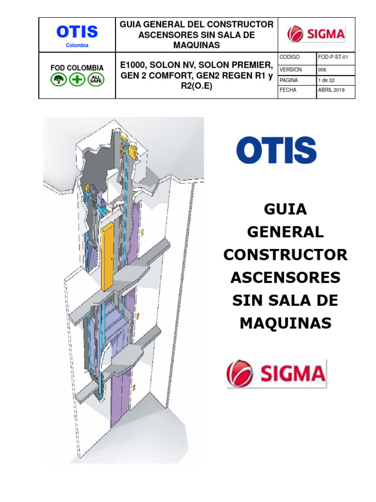 Guía Del Constructor Asc. SIN Sala de Maquinas Version 006 | PDF ...