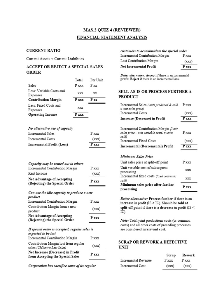 MAS.1 Quiz 1 (Reviewer) | PDF | Business | Financial Accounting