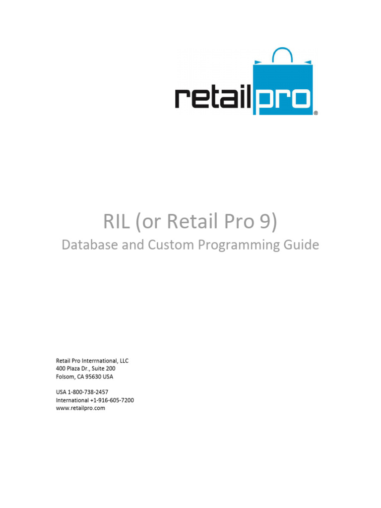RIL RP9 Database and Custom Programming Guide | PDF | Databases | Sql
