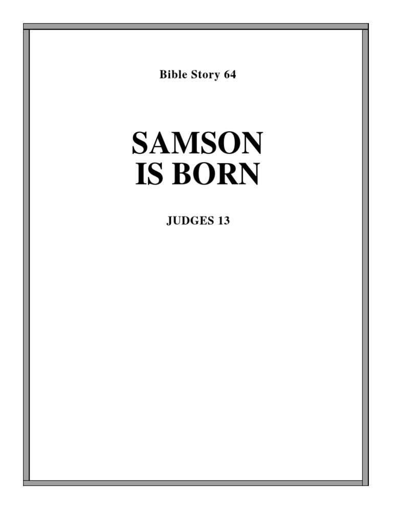 Samson's Birth for Bible Students | PDF | Samson | Religious Texts