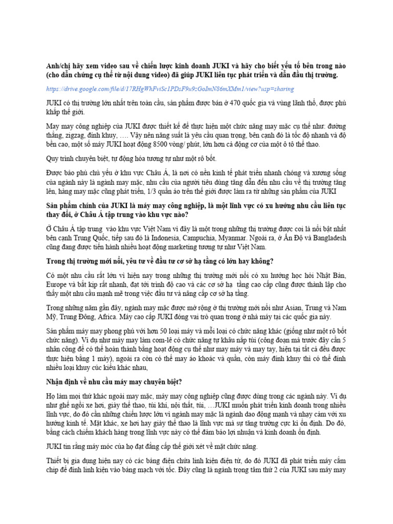 Bài tập JUKI | PDF